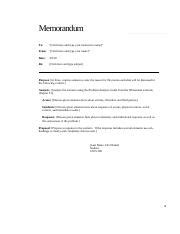 Problem Analysis And Response Memo Template 1 Docx Memorandum To Click Here And Type Your