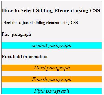 How To Select Sibling Element Using CSS Tpoint Tech
