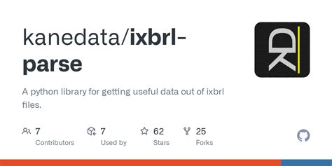 Github Kanedataixbrl Parse A Python Library For Getting Useful Data Out Of Ixbrl Files