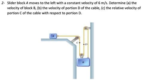 Slider Block A Moves To The Left With A Constant Velocity Of M S Determine A The