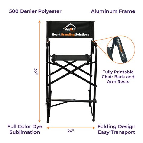 Custom Printed Directors Chair Impact Canopies Usa