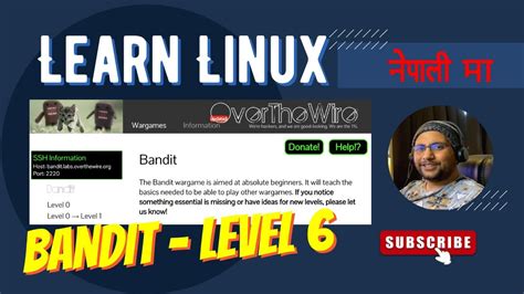 overthewire bandit in nepali level 6 learning linux in nepali youtube