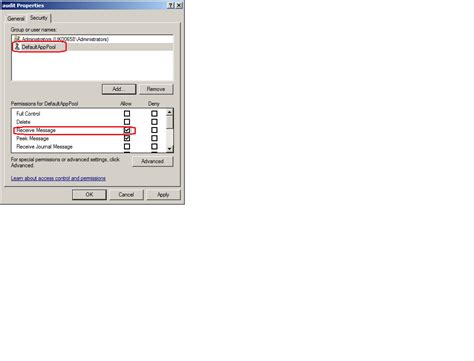 wcf service inside an mvc app that uses msmqintegrationbinding does not
