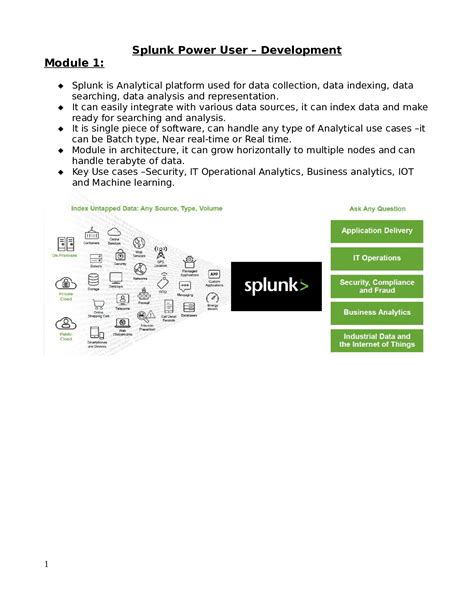 Splunk Power User Development Module 1 And Splunk Installation Module 2 Scholarfriends