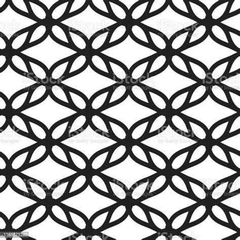 Seamless Vector Black And White Pattern Repeat Background For Fabric