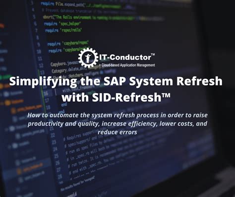 Simplifying The SAP System Refresh With SID Refresh