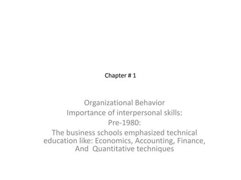 Chapter 1 ob | PPT