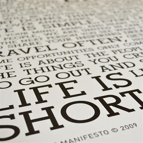 The Holstee Manifesto Original Letterpress Poster This Is Your Life