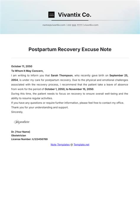 Free Excuse Note Templates Editable And Printable
