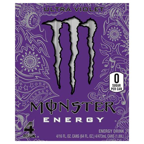 Monster Energy Drink Ultra Violet 4 Pack Same Day Delivery Or Pickup