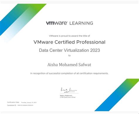Vmware Vcp Certificate Aisha Mohamed Safwat 36 Comments