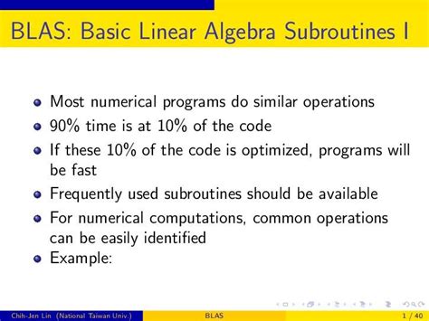Pdf Blas Basic Linear Algebra Subroutinesi Dokumentips
