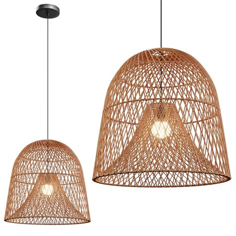 Nassa Woven Bamboo Pendant Light By Cb2 3d Model For Corona