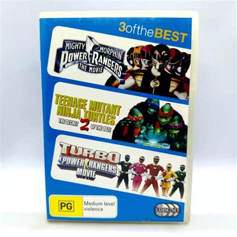 Mighty Morphin Power Rangers Ninja Turtles 2 Turbo 3 Movie Set