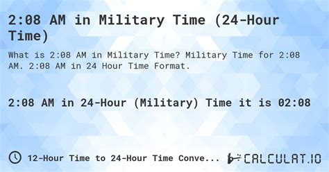 Am In Military Time Hour Time Calculatio