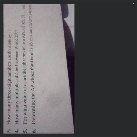 3 How Many Three Digit Numbers Are Divisible By 7 4 How Many Multiple