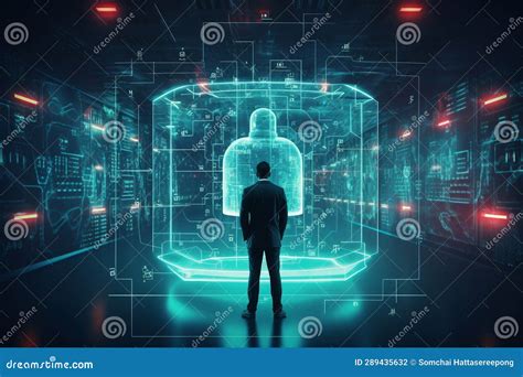 Concept Of Cyber Security Awareness Vs Hacker And Ai Stock Illustration Illustration Of Science