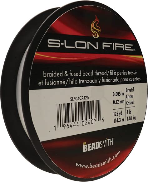 The Beadsmith S Lon Fire Braided And Fused Bead Thread 4lb Test 005”12mm