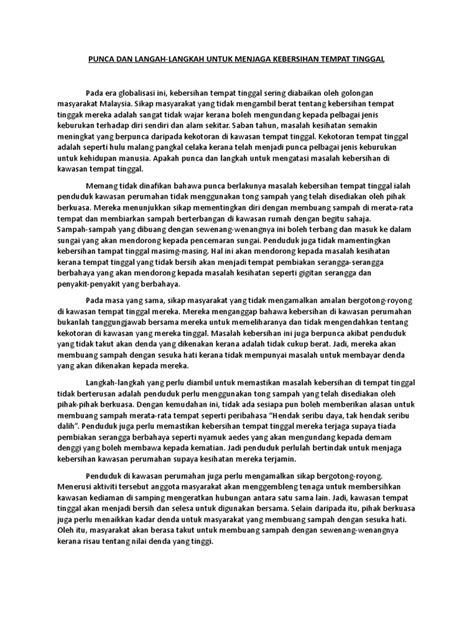 Punca Dan Langah Langkah Untuk Menjaga Kebersihan Tempat Tinggal Pdf