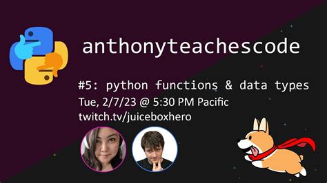Anthony Teaches Code W Juiceboxhero Python Function Parameters 06