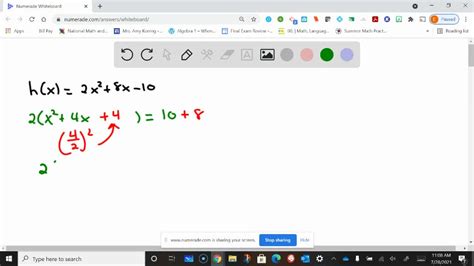 solved for the following exercises rewrite the quadratic functions in