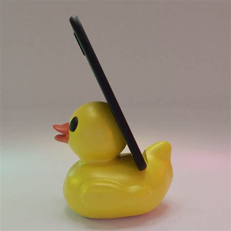 Yellow Rubber Ducky Phone Stand 3d Printable Stl File Digital