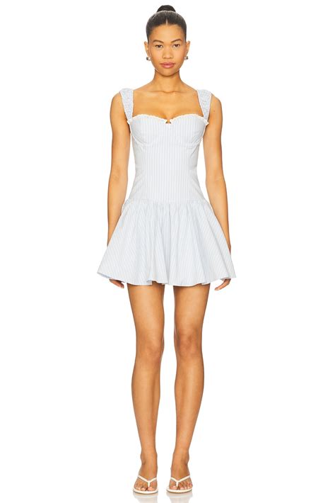 Majorelle Danica Mini Dress In Blue And White Stripe Revolve