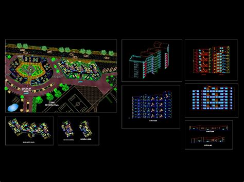Plano De Edificio De Departamentos En Dwg 1 62 Mb Librería Cad