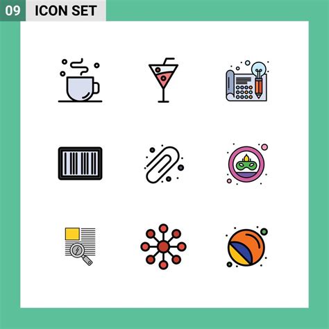 9 User Interface Filledline Flat Color Pack Of Modern Signs And Symbols Of Back To School