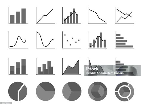 Growing Bar Graph 2d Vector Icon Set Business Graphs And Charts Icons Statistics And Analytics