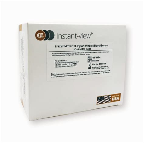 Helicobacter Pylori Igg Instant View Ingeniería Aplicada