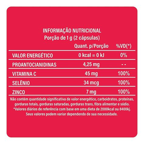 Cranberry Vitamina C Selênio Zinco 60 Cápsulas De 500mg Pague Menos