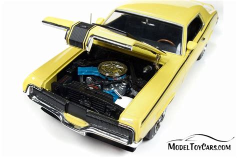 1970 Mercury Cougar Eliminator Hard Top Yellow Auto World Amm1155 1 18 Scale Diecast Model