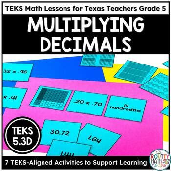 Multiplying Decimals With Models Th Grade Math Review And Practice Activities