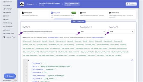 Phonexa Ping Post Buyer Setup Lead Prosper Knowledge Base