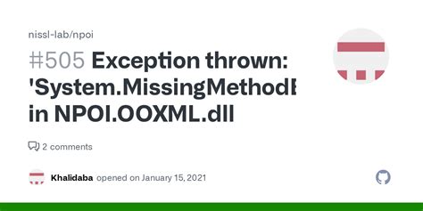 Exception Thrown Systemmissingmethodexception In Npoiooxmldll