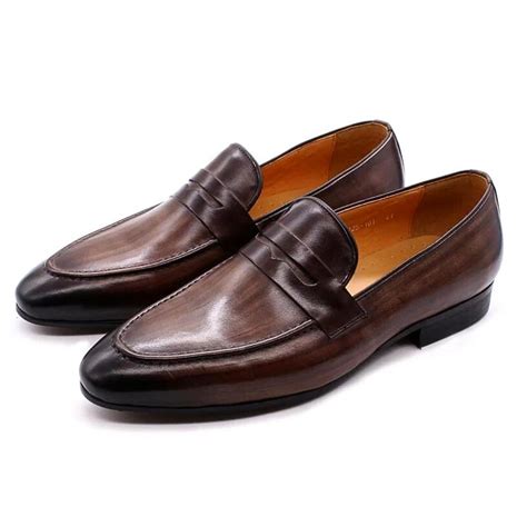 Mocassins En Cuir Véritable Marron Foncé Pour Homme • Mon Mocassin