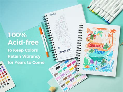 Ohuhu Bleedproof Double Sided Marker Pad Spiral Bound