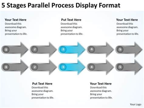 Stages Parallel Process Display Format Sample Of Small Business Plan PowerPoint Templates