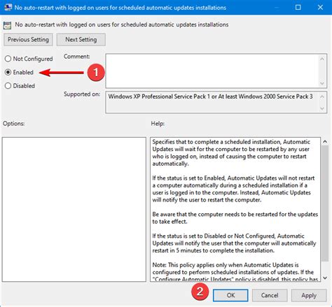 Prevent Windows 10 Update Automatic Reboot