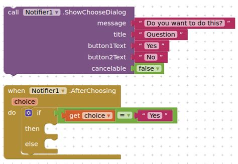 Notifier How Do You Make A YES Or NO Question MIT App Inventor Help MIT App Inventor