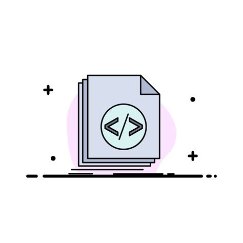 Code Coding File Programming Script Flat Color Icon Vector 18006222