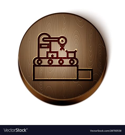 brown line factory conveyor system belt royalty free vector