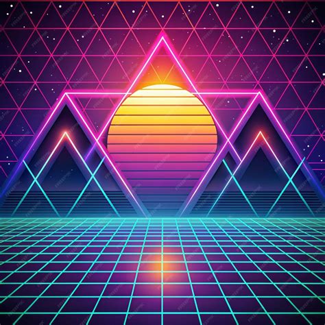 Desenho De Fundo Geométrico Dos Anos 80 Com Estilo Retro Foto Premium