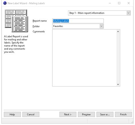 Label Report Help Center