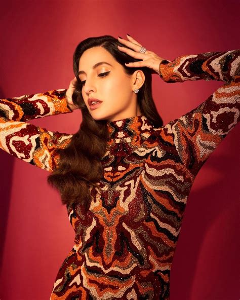 ‘never Not On The Prowl Nora Fatehi Wows In Multicolour Tiger Print