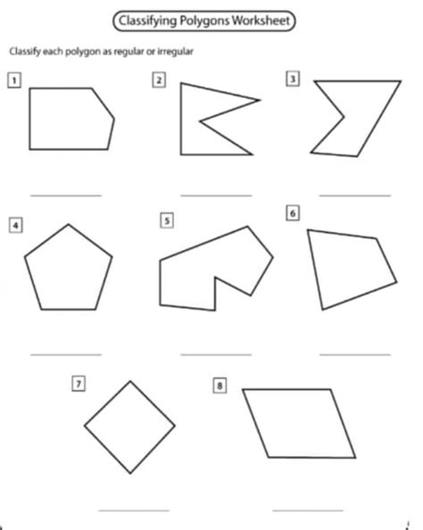 Classifying Polygons Worksheet Classify Each StudyX