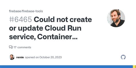 Could Not Create Or Update Cloud Run Service Container Healthcheck