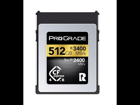 ProGrade CFexpress Type B 4 0 512GB 3400 MB S SDXC UHS II 128GB Review YouTube