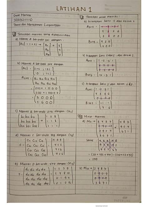 Matrix Practicum Pengantar Matematika Studocu